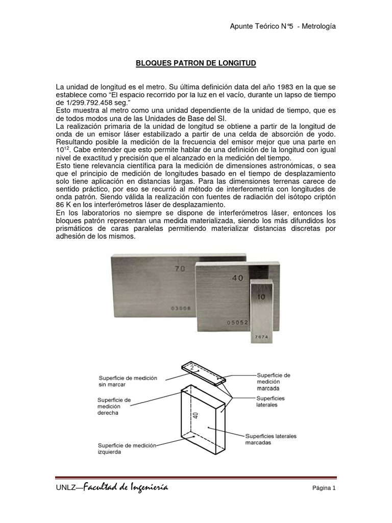 Bloques Patrón y Planos de Referencia | PDF | Medición | Metro
