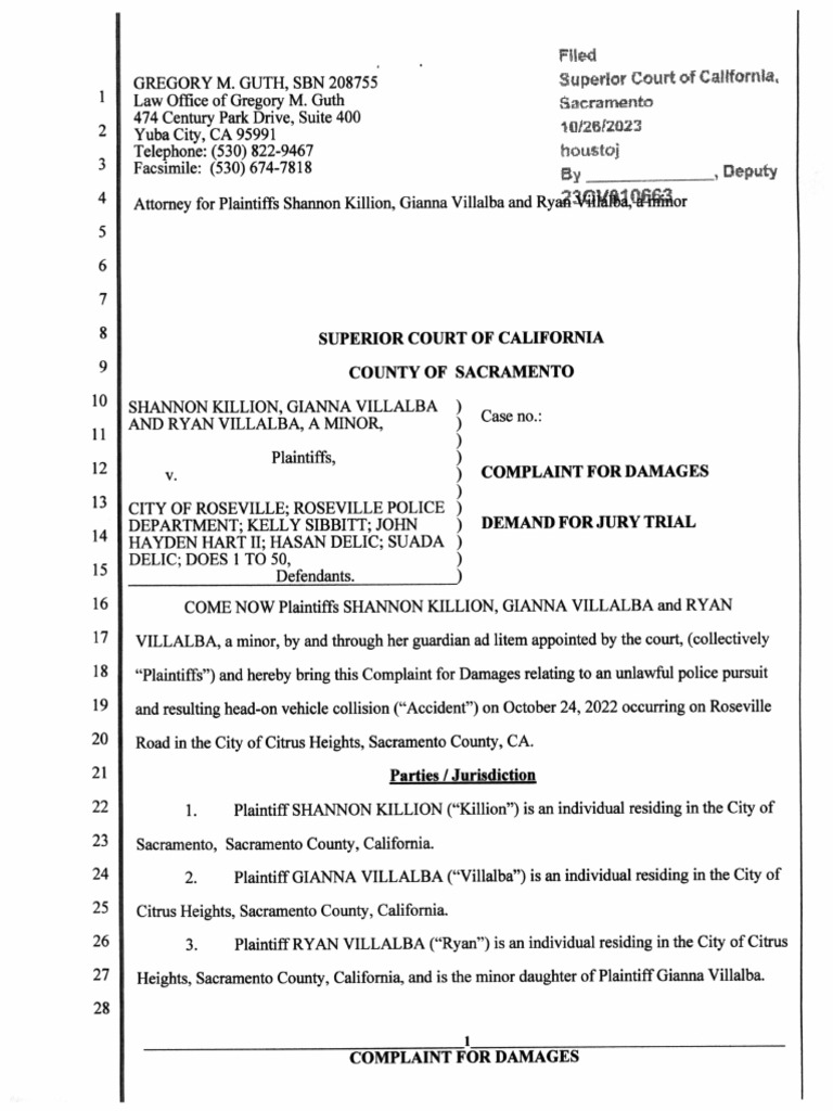 Complaint For Damages | PDF