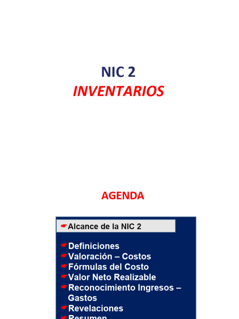 Nic 2 | PDF | Costo | Inventario