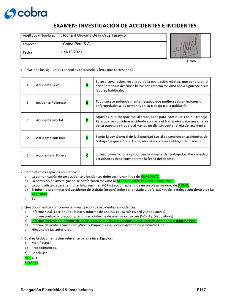 Examen Richard G. de La Cruz | PDF | Science