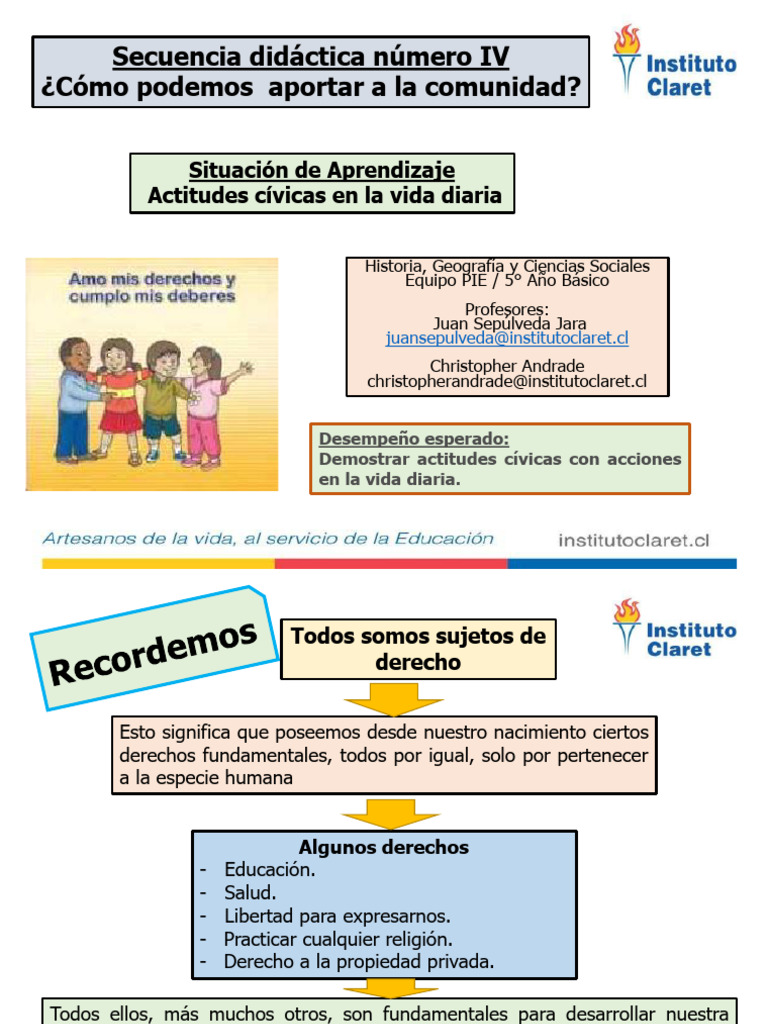 5° Básico HISTÓRIA Actitudes Cívicas en La Vida Diaria 23 de Noviembre ... 5° Básico HISTÓRIA Actitudes Cívicas en La Vida Diaria 23 de Noviembre ...