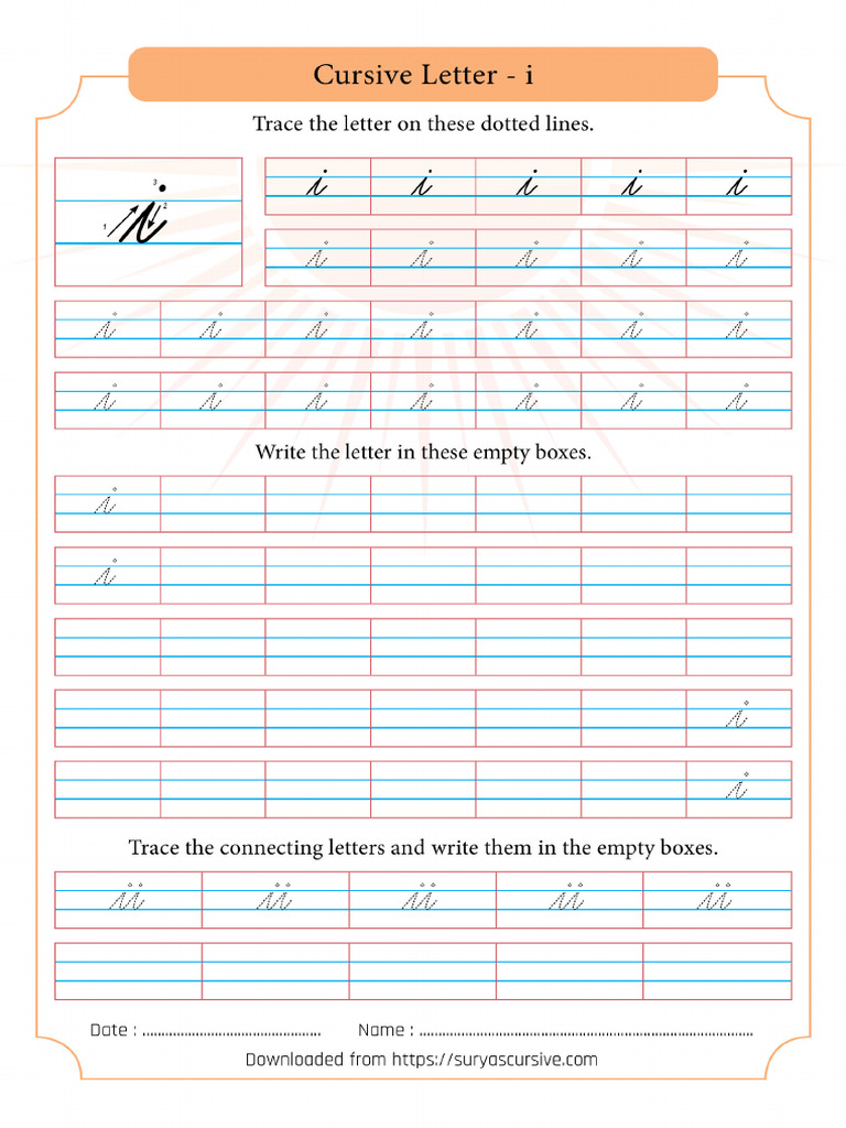 Cursive Lowercase Letters Worksheet Pages 9 | PDF