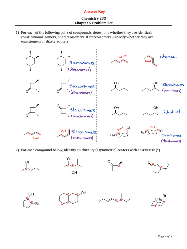 CH 5 Problem Set - 2019 - Key | PDF