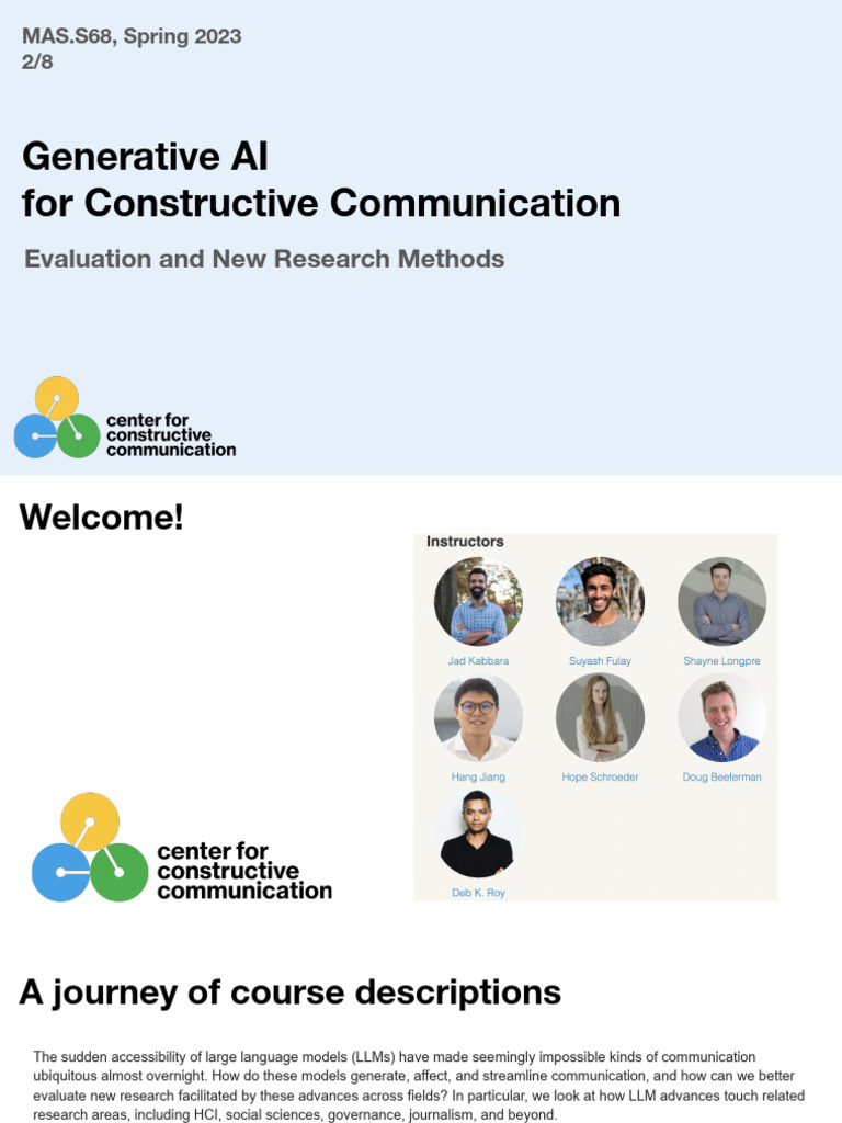 Generative AI For Constructive Communication | PDF | Artificial Intelligence | Intelligence (AI ...