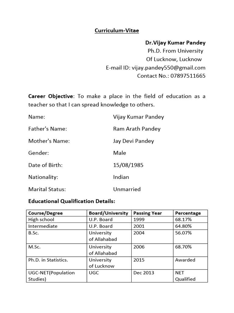 CV Vijay | PDF | Statistics | Econometrics