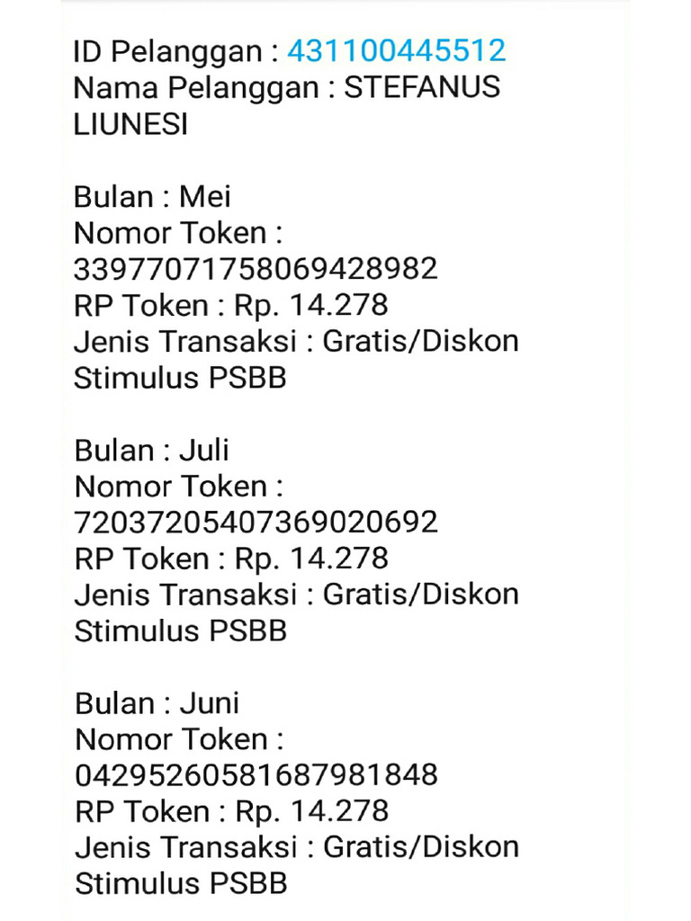 Rekening Listrik | PDF