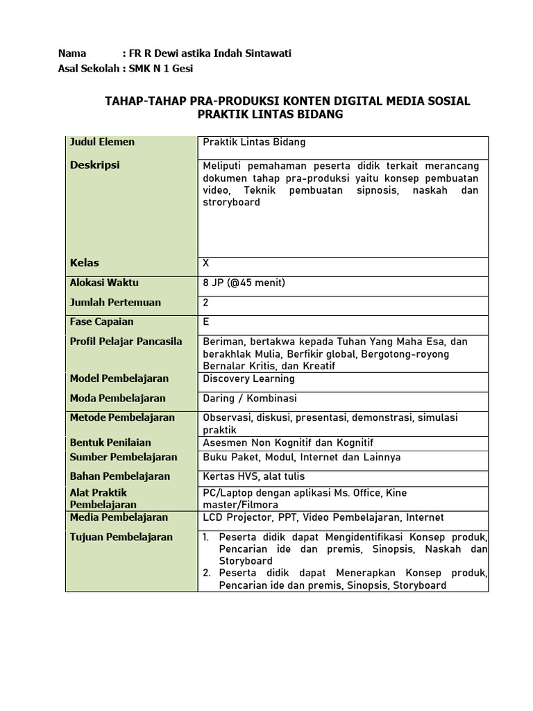 LK Modul Ajar Siska | PDF
