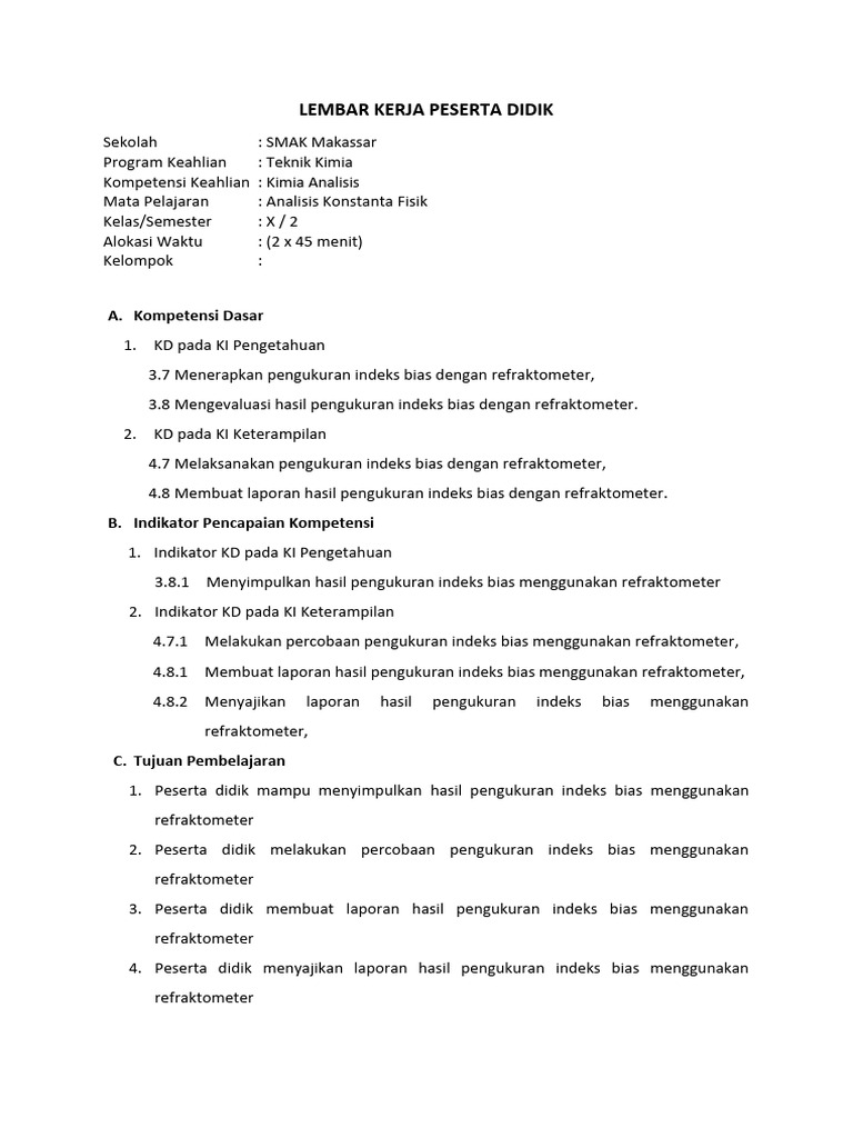 LK 4. Format LKPD 3 | PDF