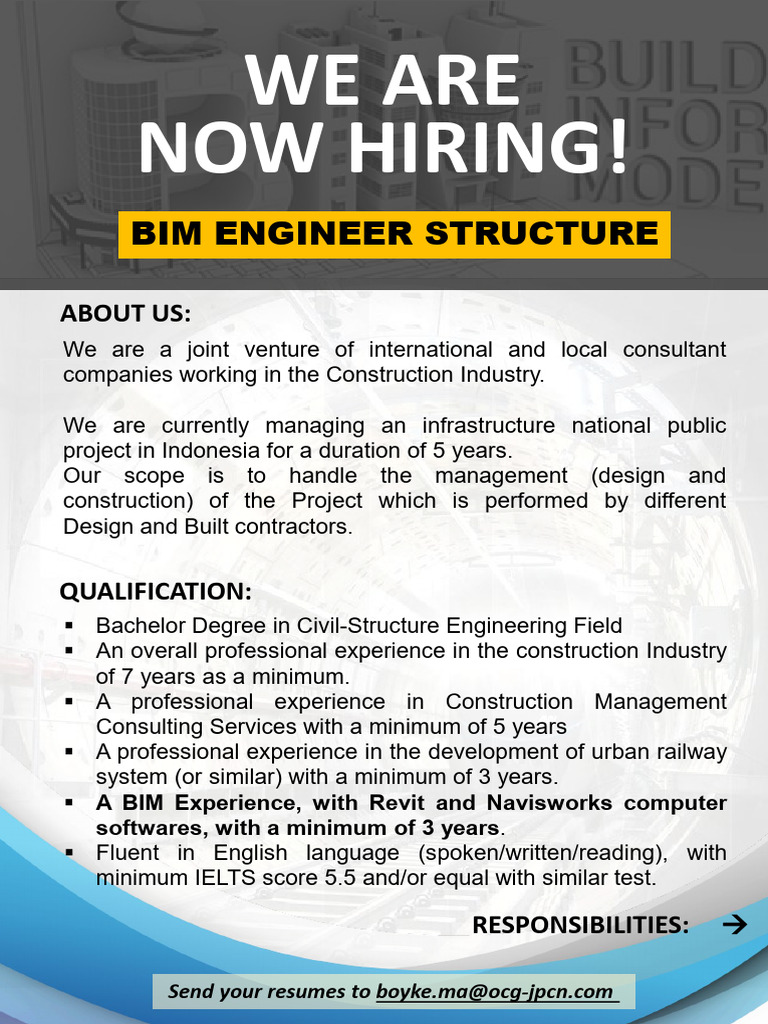 BIM Engineer Job Opportunity | PDF
