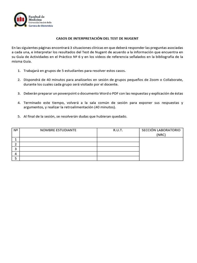 Aplicación Casos Test de Nugent | PDF | Microbiología | Medicina CLINICA