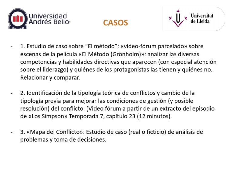 FML-0 Casos Mba-Unab | PDF | Juegos y actividades | Derecho