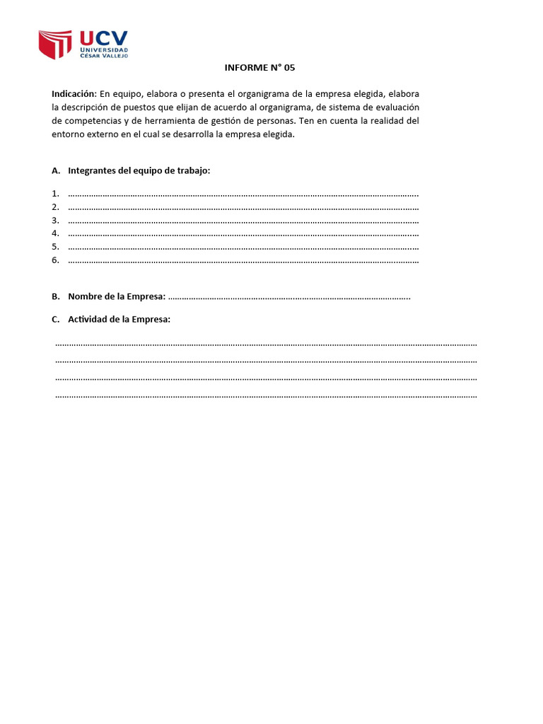 Formato de Informe #05 | PDF