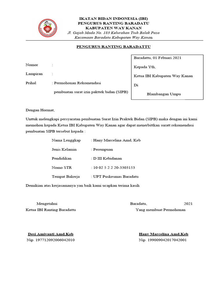 Rekomendasi Ranting IBI | PDF