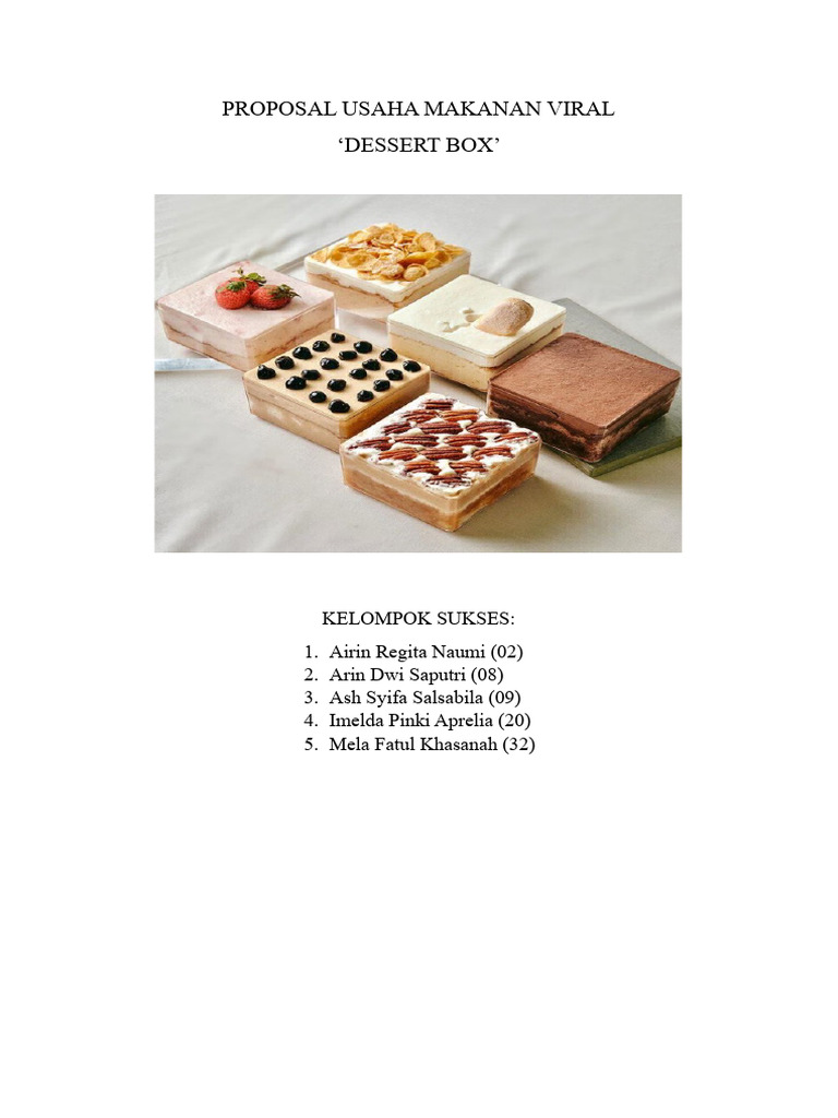 Proposal Usaha Makanan Viral 2 | PDF
