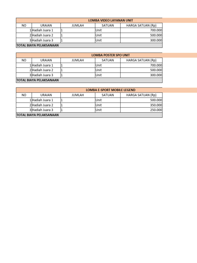 RAB Lomba Video Layanan Unit - Poster SPO Unit - Mobile Legend | PDF