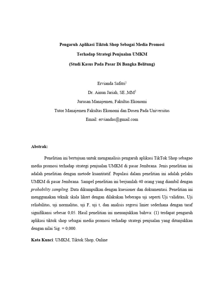 MBK Iti. Revisikaril. Tiktok Shop | PDF