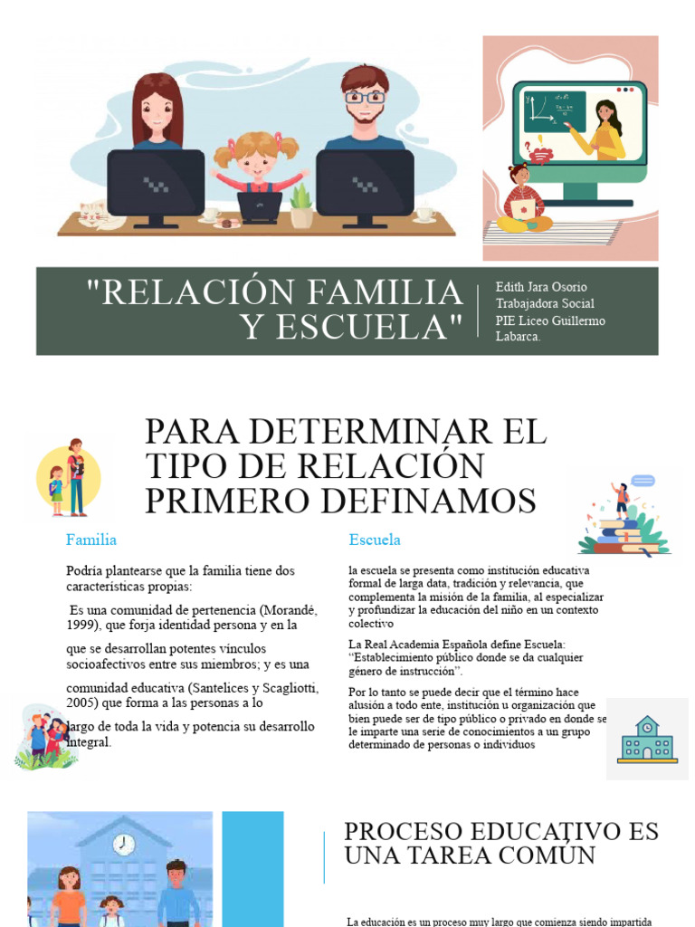 Relación Familia Escuela | PDF | Aprendizaje