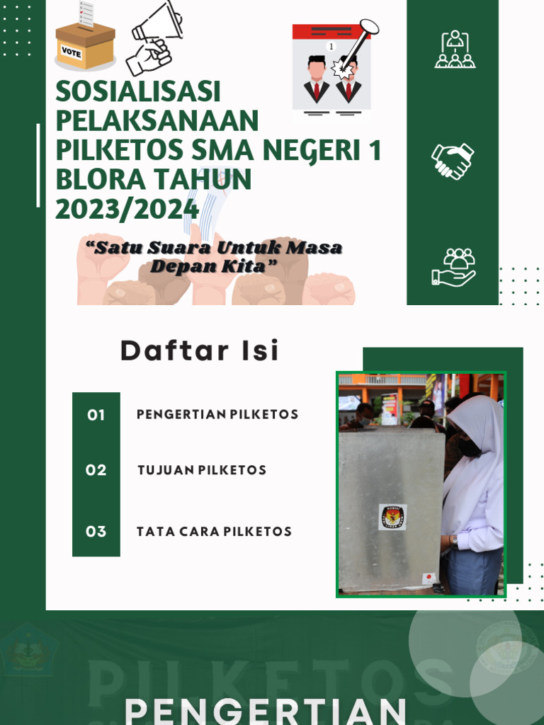 Pelaksanaan Pilketos Sma N 1 Blora 2023 - 20231101 - 092821 - 0000 | PDF