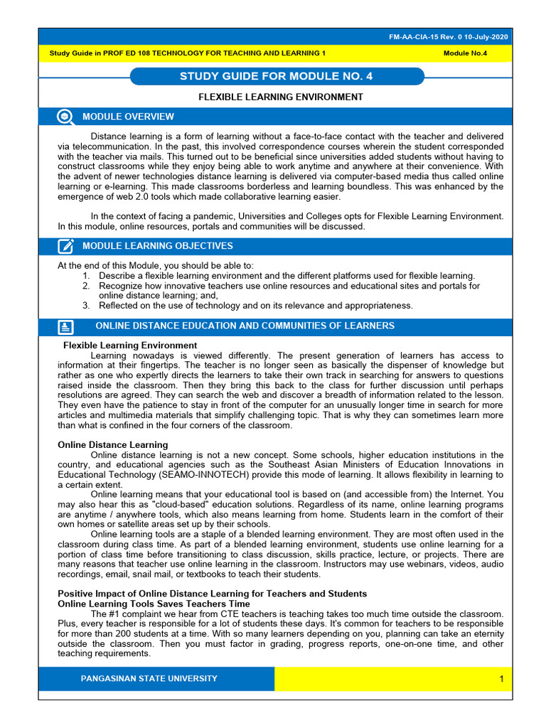 Prof. Ed. 108 SG4 | PDF