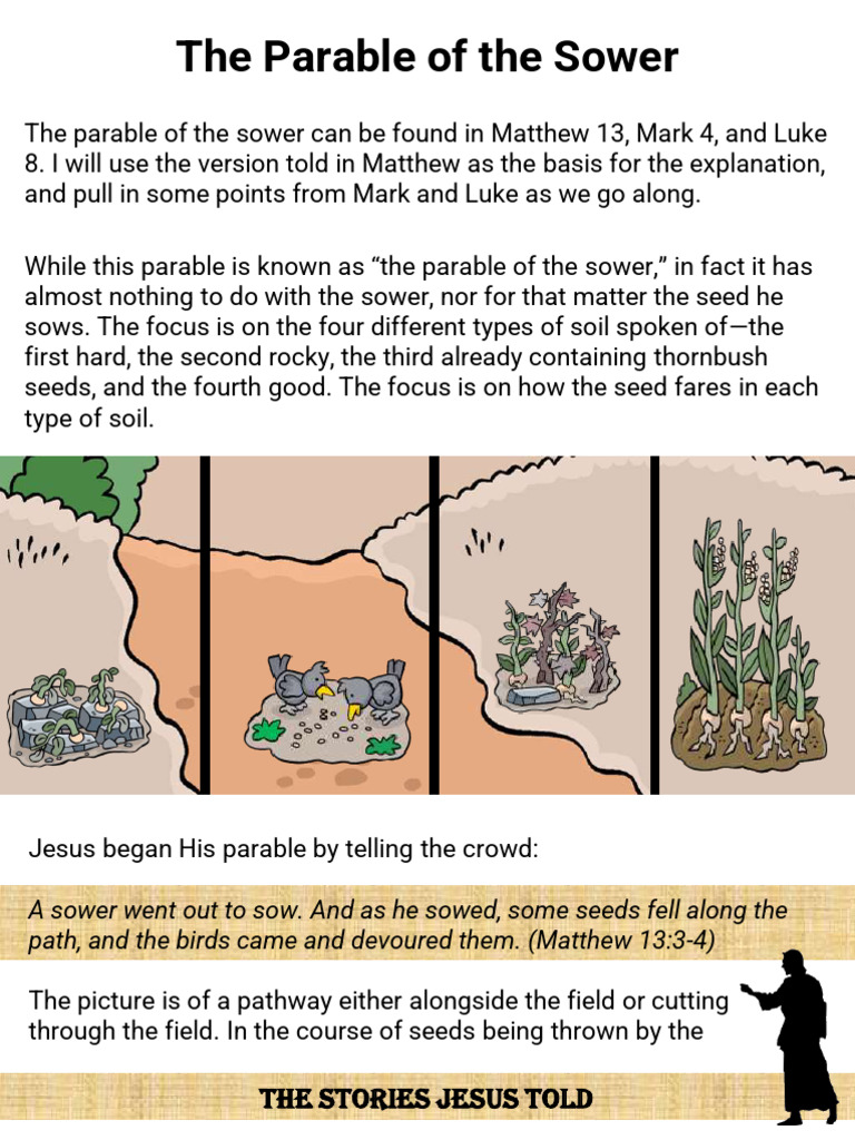 Stories Jesus Told: The Parable of The Sower | PDF | Jesus | Religious ...
