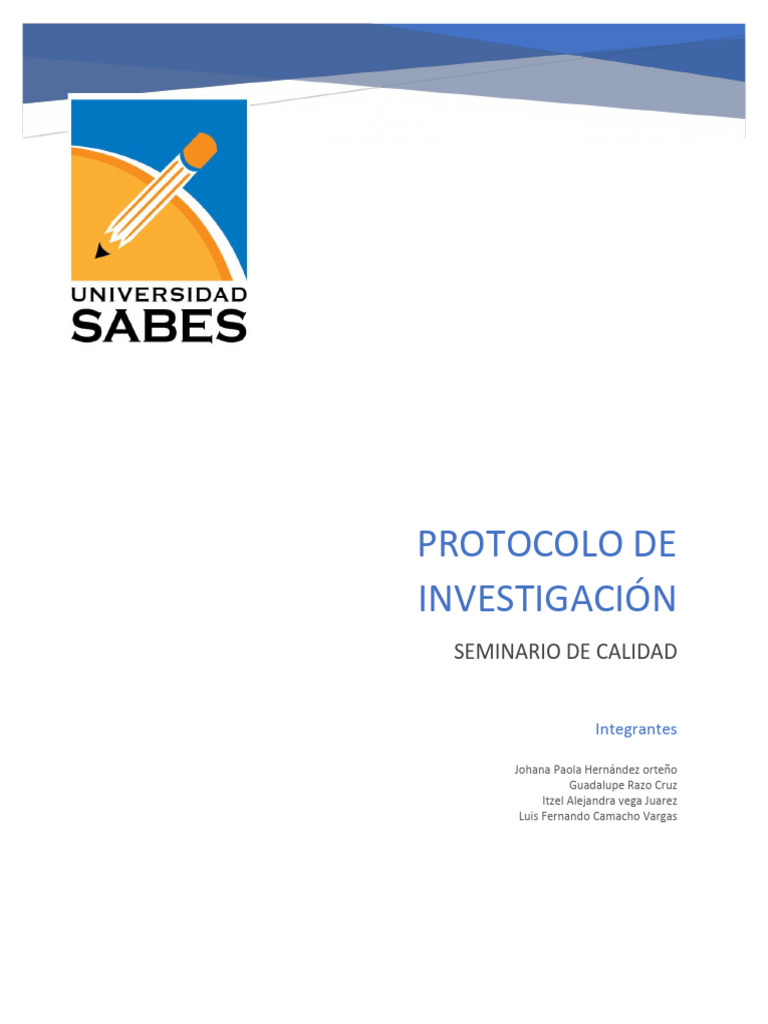 Vega-Itzel - Protocolo de Investigación | PDF | Calidad (comercial ...