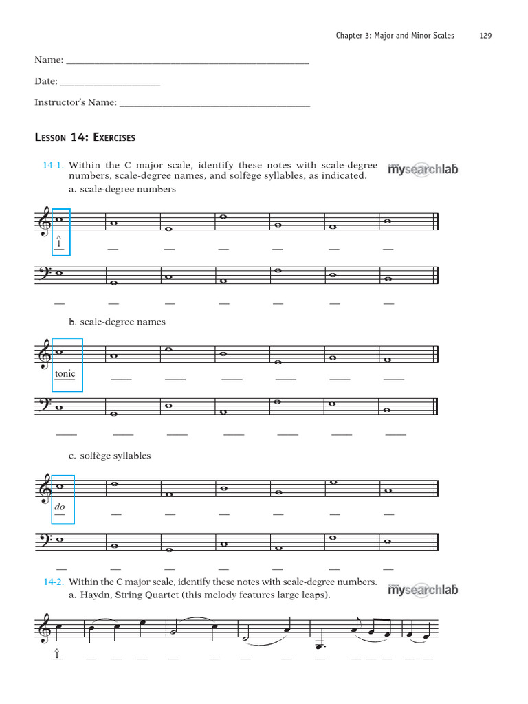 Music Theory Sample Assignment | PDF | Interval (Music) | Music Theory