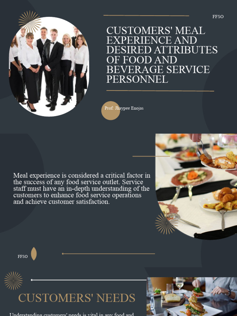 (Prelim 3RD Lesson) Customers' Meal Experience and Desired Attributes ...