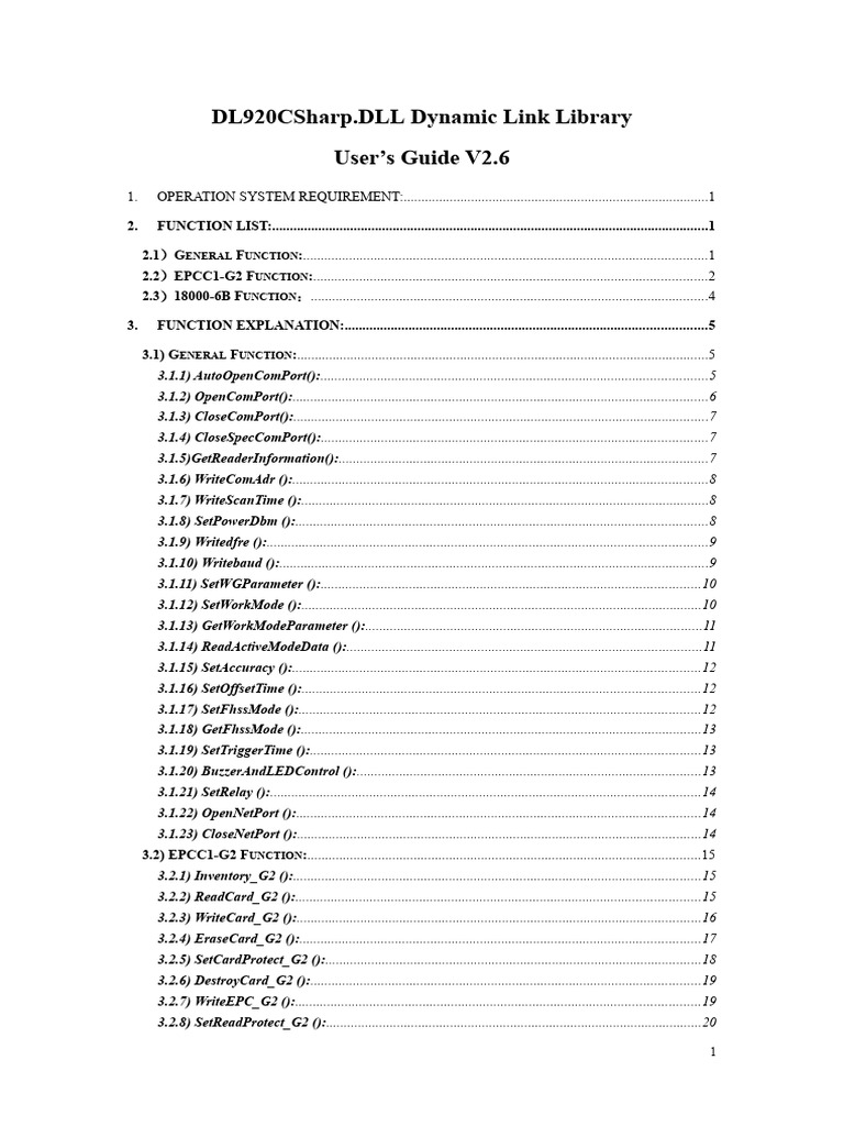 Dl920csharp Dll Dynamic Link Library Users Guide V26 Pdf Parameter Computer Programming