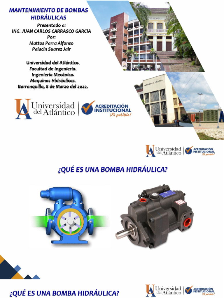 MAQUINAS HIDRAULICAS (Autoguardado) | PDF | Bomba | Bienes manufacturados