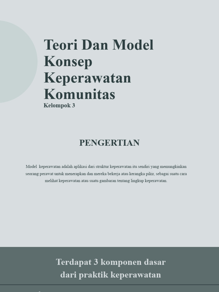 Kel 3, Teori & Model Konsep Keperawatan-1 | PDF | Karier & Perkembangan