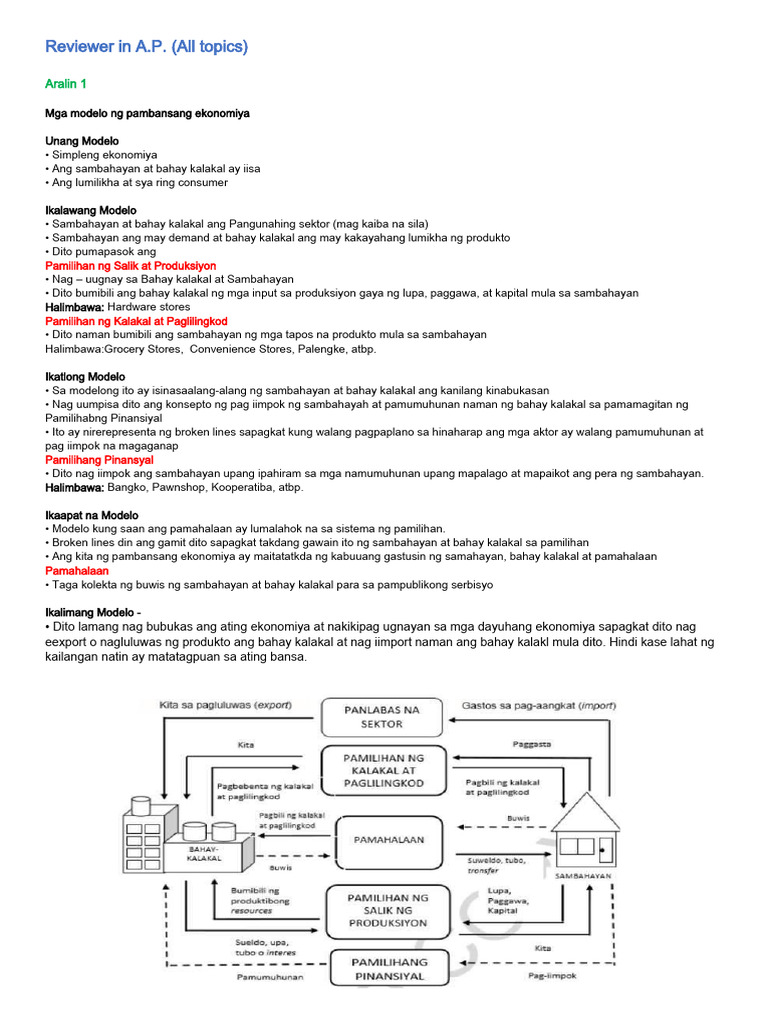 Official Ap 3RD Quarter Reviewer | PDF
