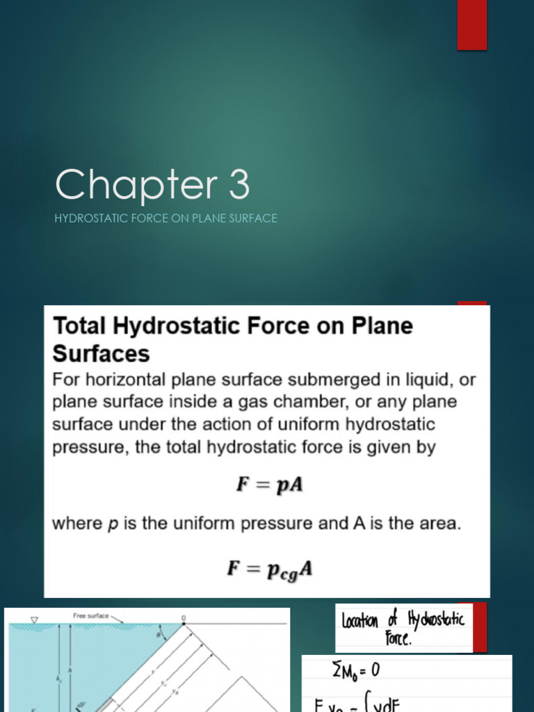 Chapter 3 Hydrostatic Force On Surfaces | PDF