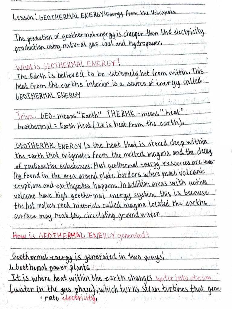 Geothermal Energy Reviewer | PDF