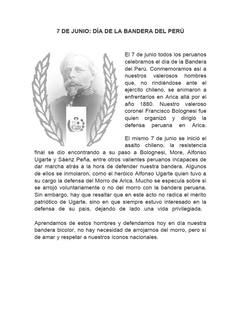 Dibujo Bandera Con La Historia Del 7 de Junio 2011 | PDF