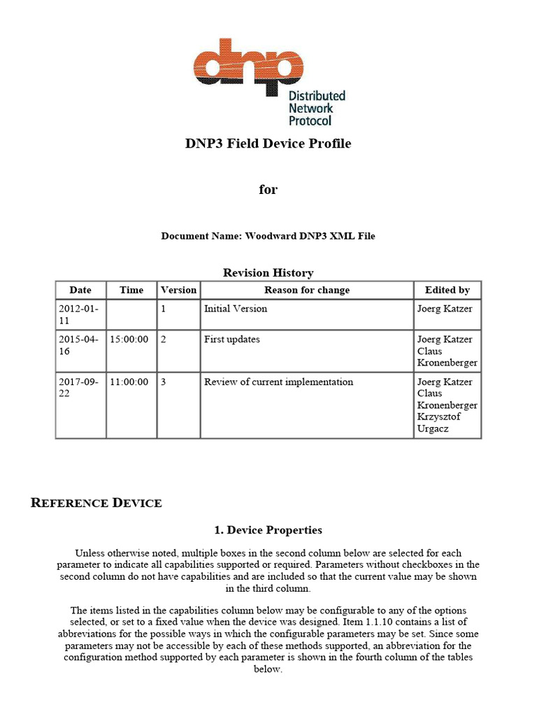 MCDGV4 3.6 EN DNP3 DeviceProfile | PDF | Port (Computer Networking) | Ip Address
