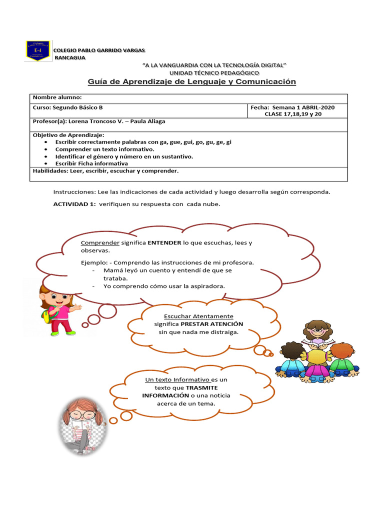 Guia - 2 - Leng - Sem04 El Pinguino Emperador | PDF