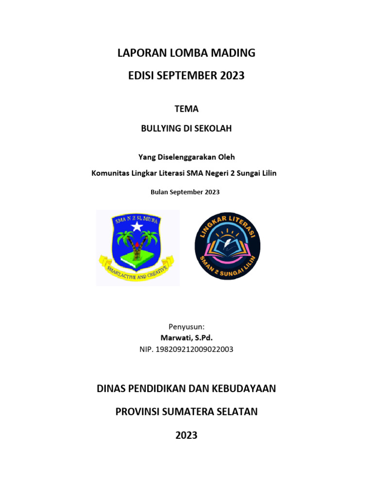 Laporan Lomba Mading Bullying 2023 | PDF