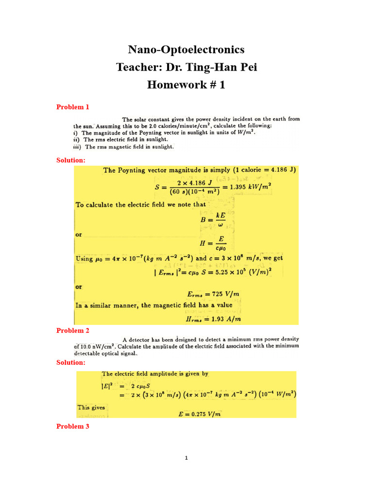 Homework 1 Solution Pdf