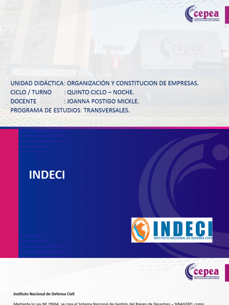 INDECI | PDF | Defensa Civil