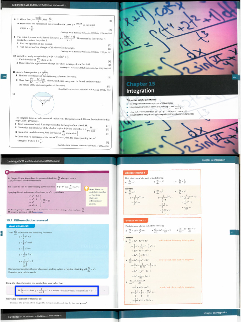 15-Book 1 CH 15 Integration | PDF | Integral | Mathematics