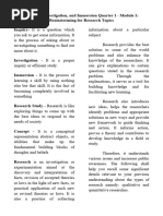 Inquiries, Investigations and Immersion or 3i's | PDF | Brainstorming | Psychological Concepts