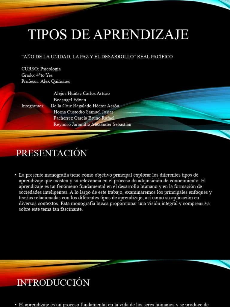 Tipos de Aprendizaje | Descargar gratis PDF | Aprendizaje | Aprendiendo estilos