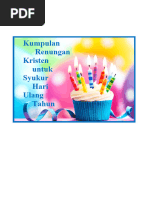 Khotbah Ucapan Syukur Ulang Tahun | PDF | Agama & Spiritualitas | Gaya Hidup