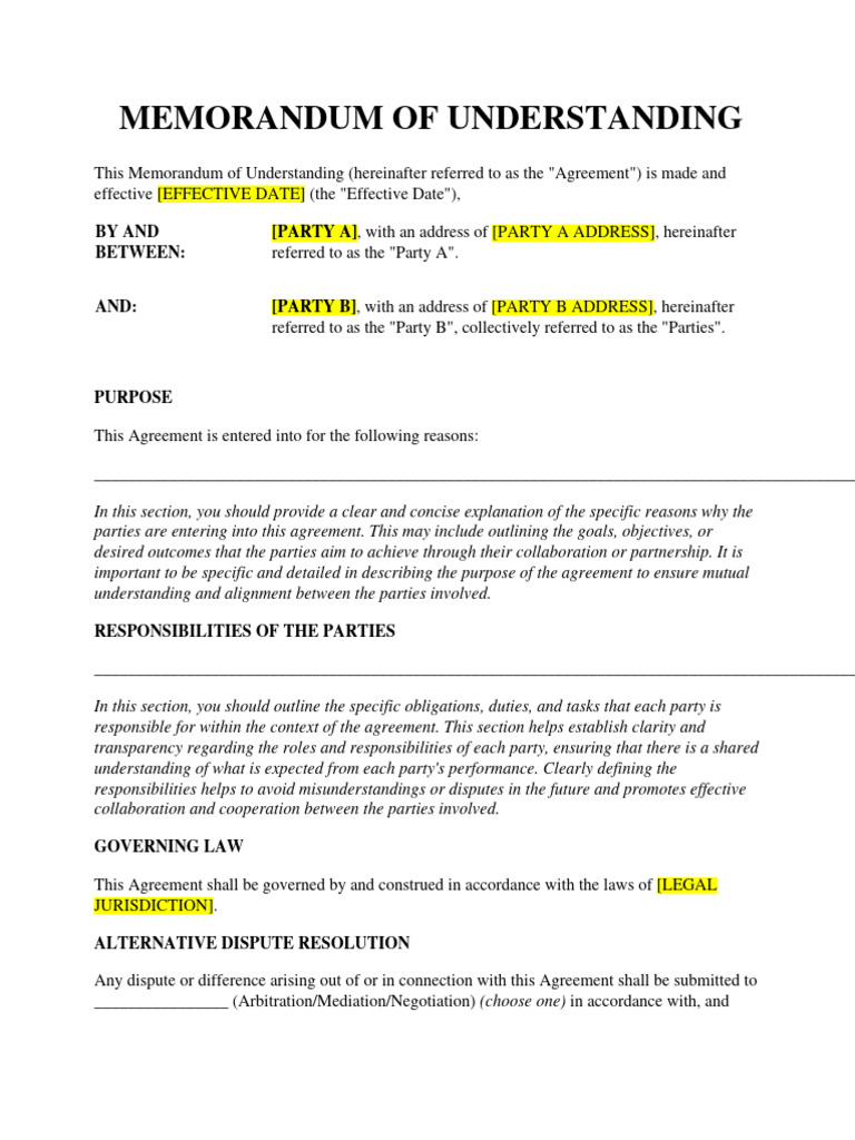 Memorandum of Understanding | PDF | Breach Of Contract | Damages