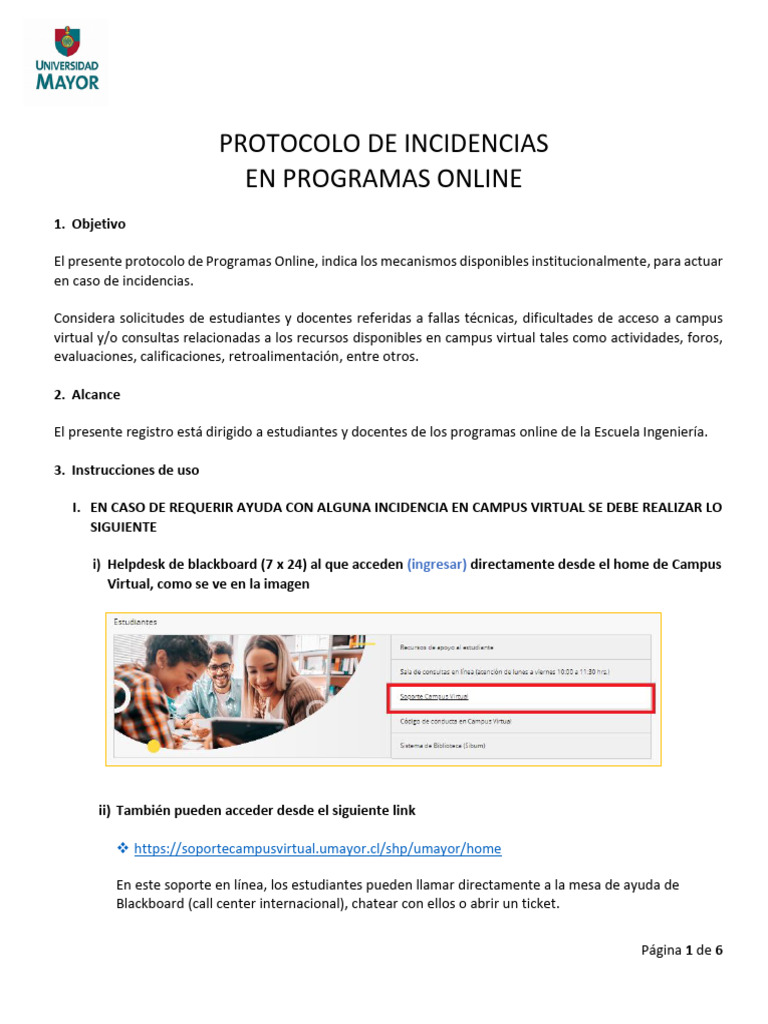 Protocolo de incidencias online | PDF | Software | Tecnologías de la información