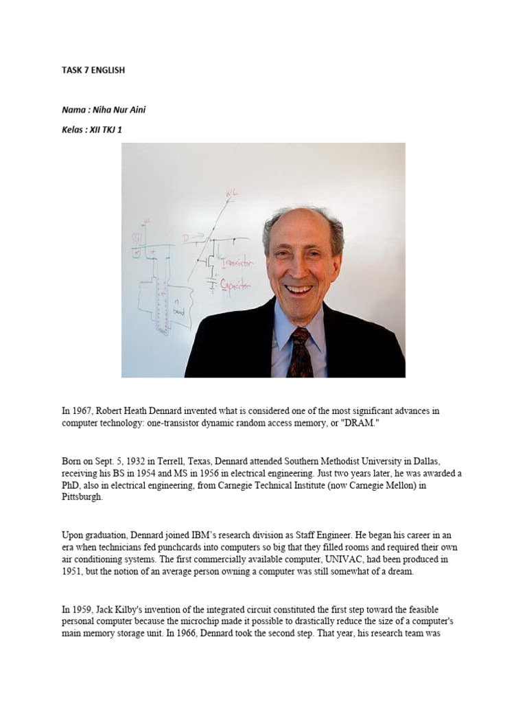 Task 7 English | Download Free PDF | Random Access Memory | Computer Memory