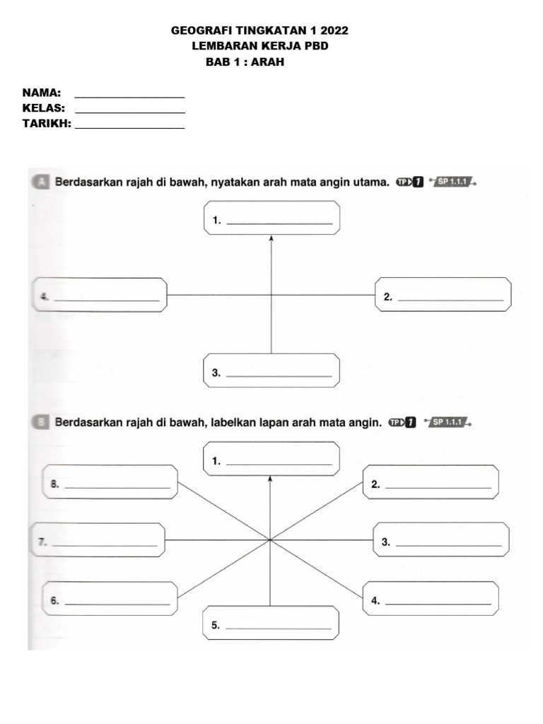 Latihan Geo Bab 1 t1 | PDF