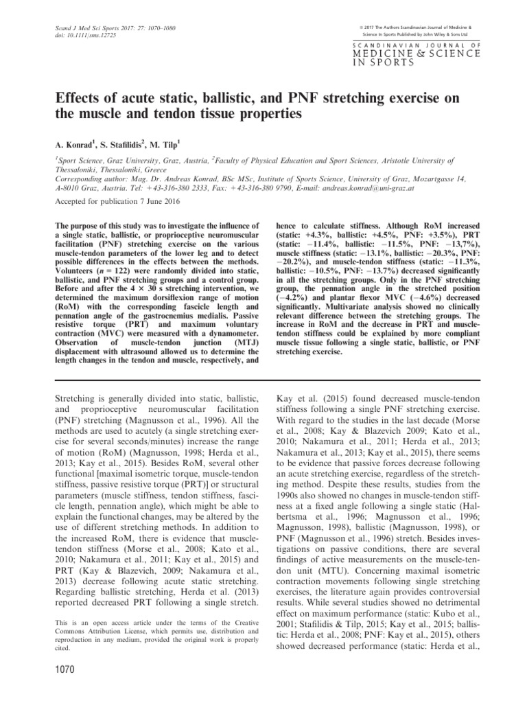 Scandinavian Med Sci Sports - 2016 - Konrad - Effects of Acute Static ...