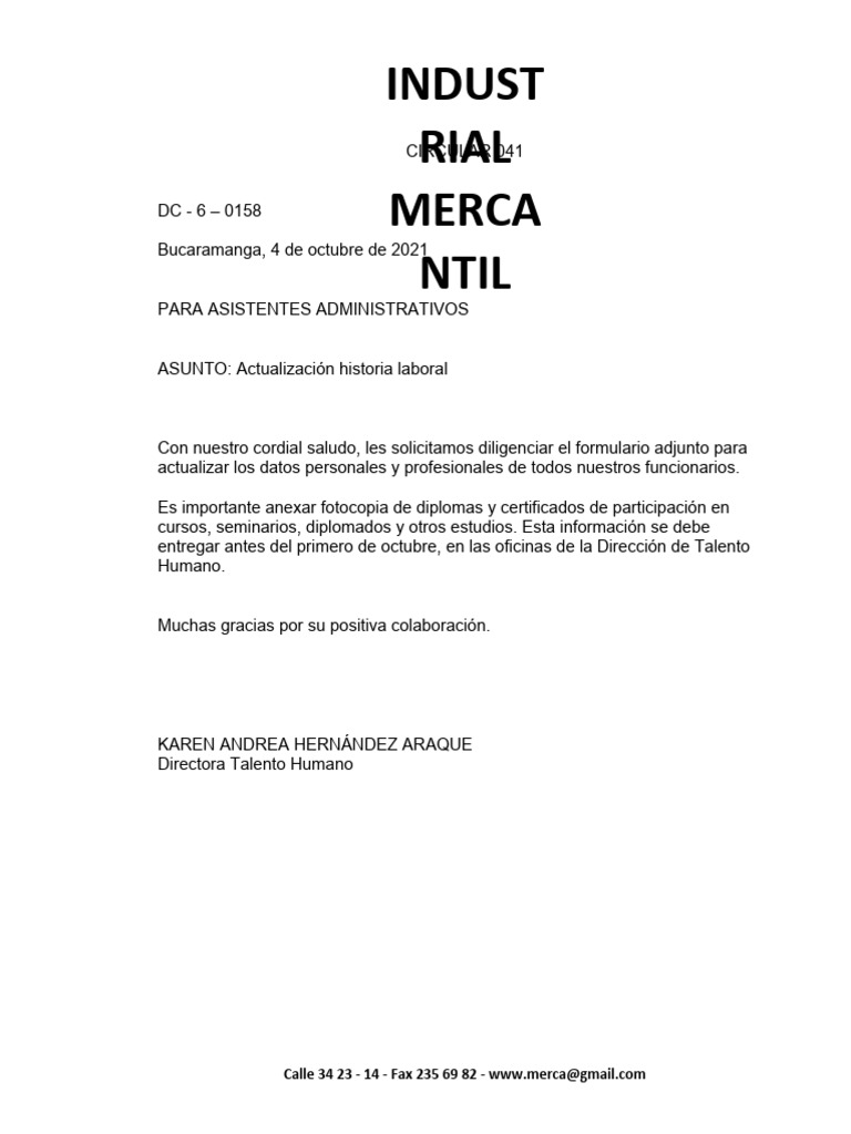 Circular Bloque Extremo | PDF