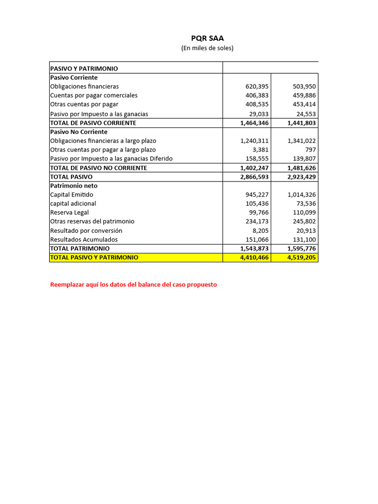 Semana 7 - Excel - Plantilla EVA CPPC | PDF | Hoja de balance | Sector ...